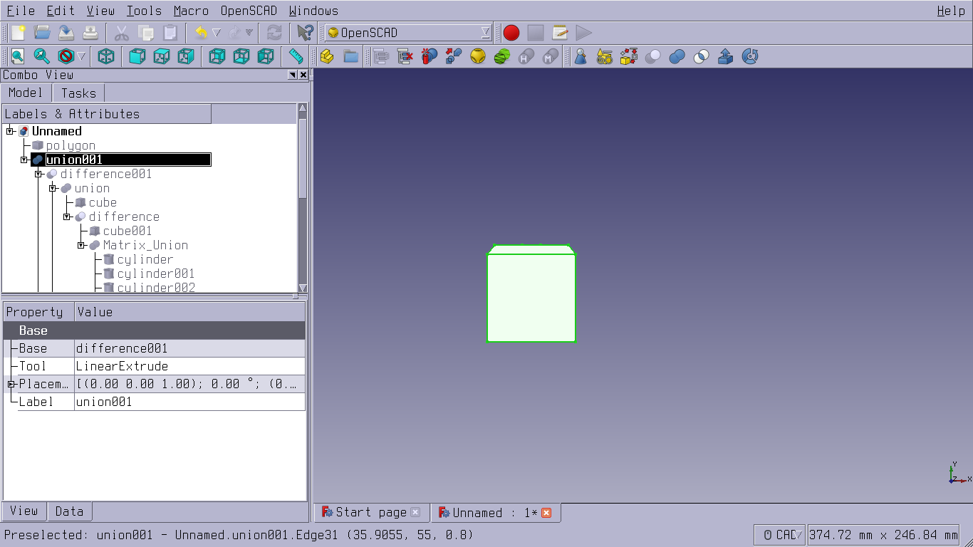 Import of a simple OpenSCAD part fails. - FreeCAD Forum